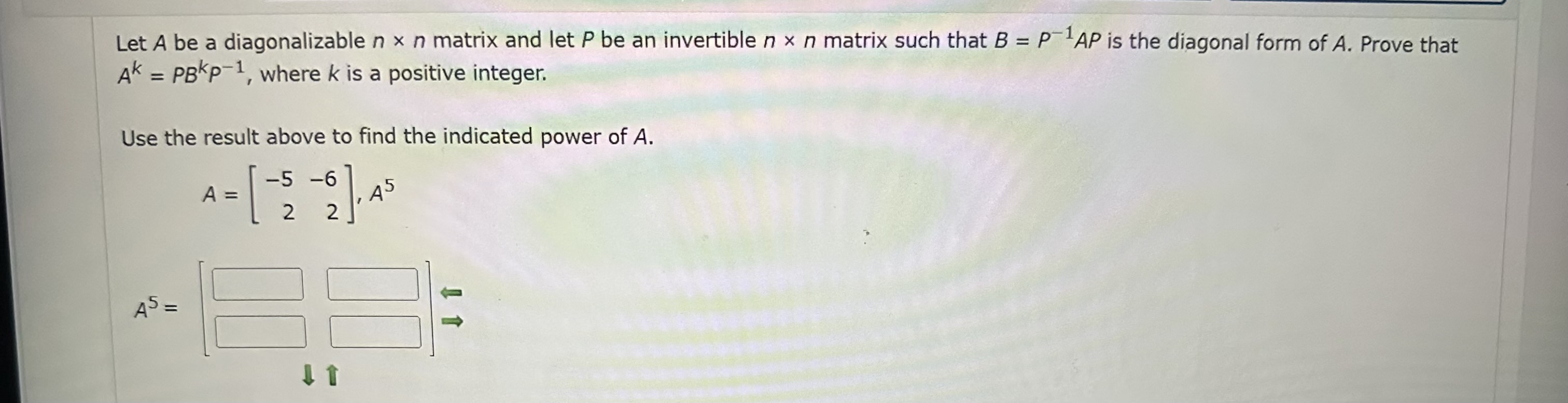 Solved Let A be a diagonalizable n×n matrix and let P be an | Chegg.com