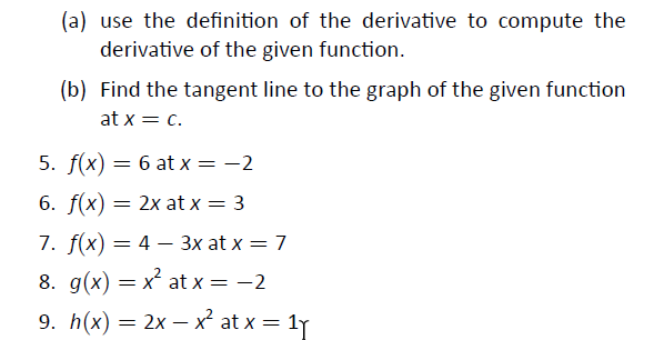 Solved (a) use the definition of the derivative to compute | Chegg.com