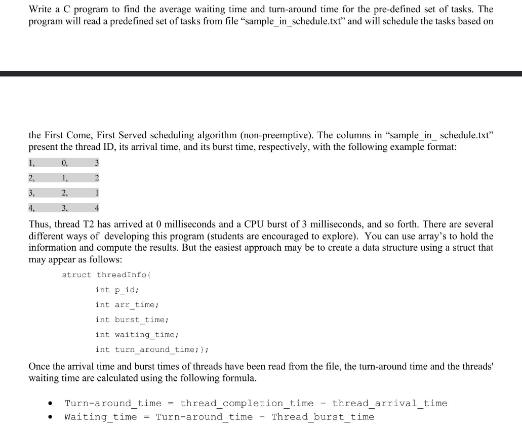 Solved The average waiting time for all threads is | Chegg.com