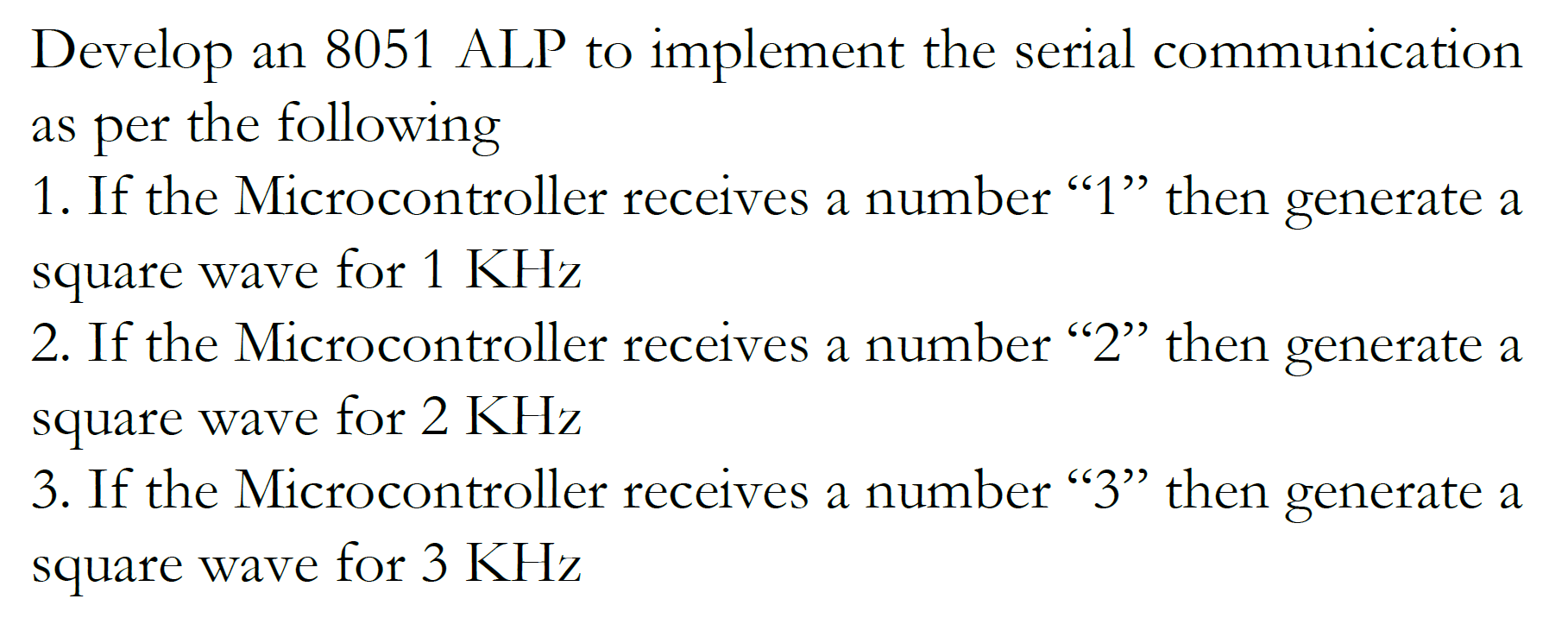 Develop an 8051 ALP to implement the serial | Chegg.com