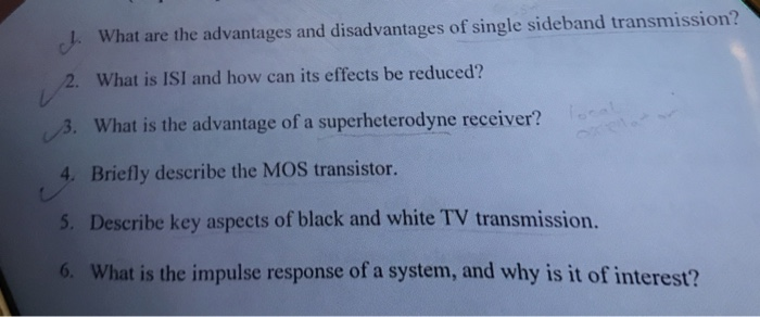 Solved I. What are the advantages and disadvantages of | Chegg.com