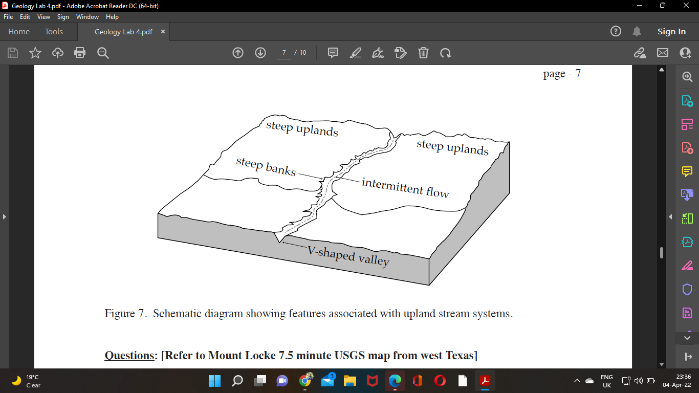 Section C –Upland River Systems The source of many | Chegg.com