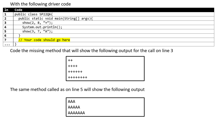 Solved With the following driver code Code the missing | Chegg.com
