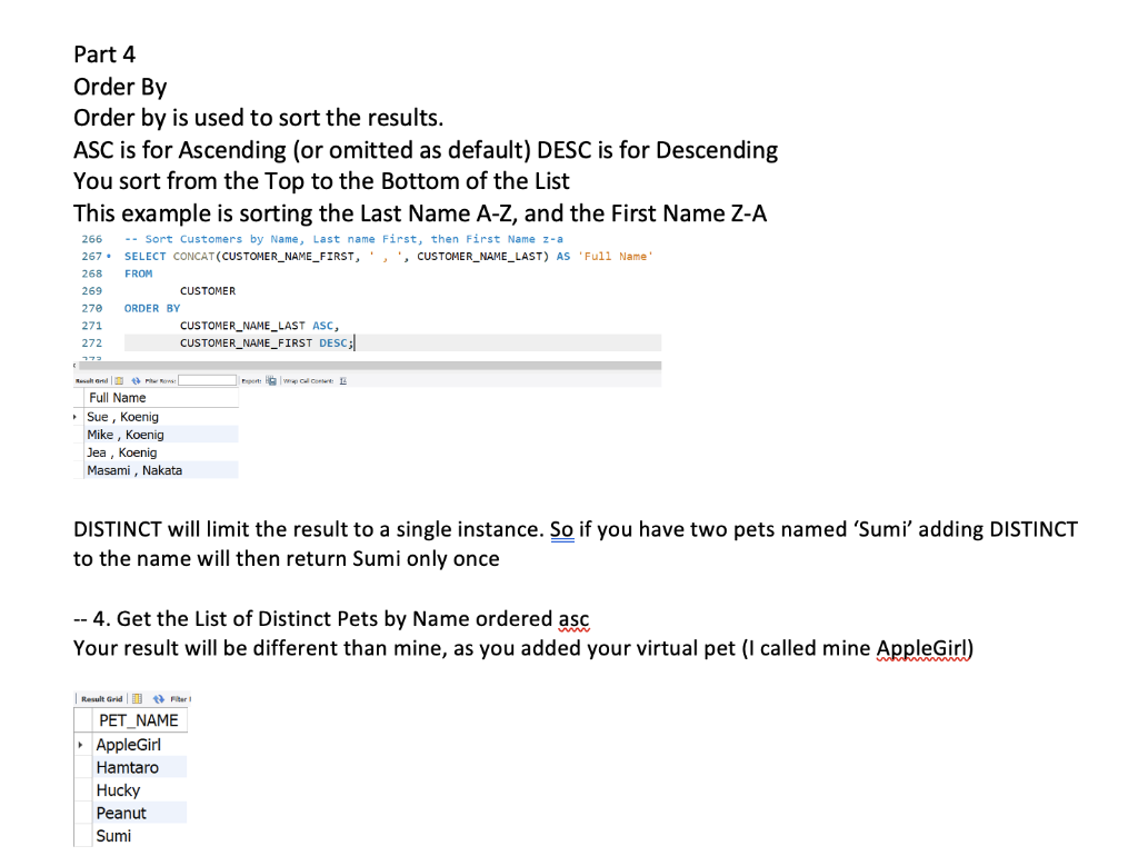 Solved Start from my Pet Clinic SQL 4.sql script. Download | Chegg.com