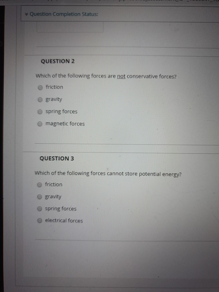 Solved Question completion Status: QUESTION 2 Which of the | Chegg.com