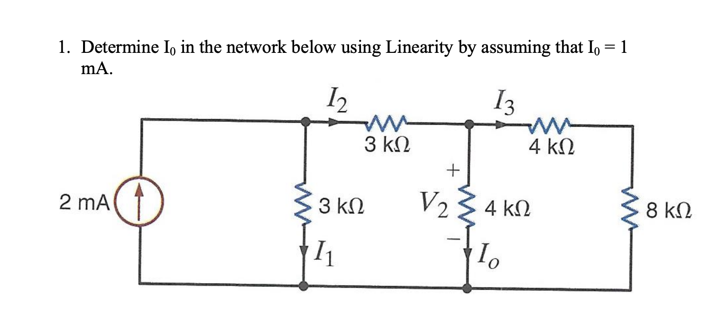Solved 1. Determine Io in the network below using Linearity | Chegg.com