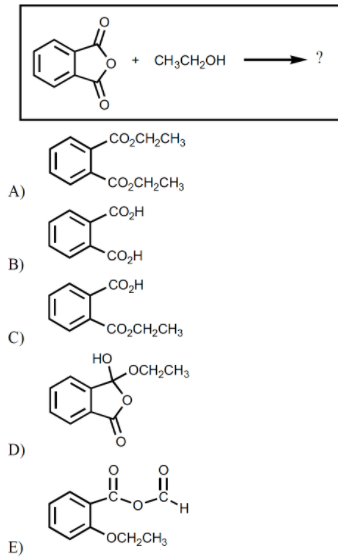 Solved CH3CH2OH ? COLCH CH3 A) CO2CH2CH3 .COH B) COZH .COH | Chegg.com