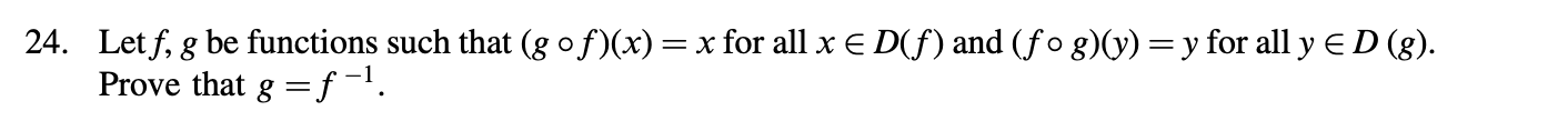 Solved Let f,g be functions such that (g@f)(x)=x for all | Chegg.com Solved Let f,g be functions such that (g@f)(x)=x for all | Chegg.com