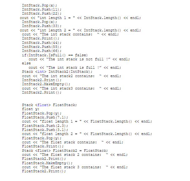 Solved Question 1 (30 points) Stack implemented by using a | Chegg.com