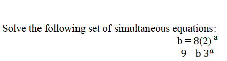 Solved a Solve the following set of simultaneous equations: | Chegg.com