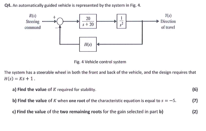 Solved Q4. An automatically guided vehicle is represented by | Chegg.com