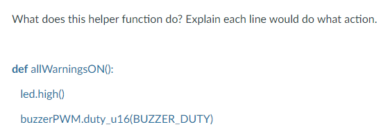 Solved What does this helper function do? Explain each line | Chegg.com
