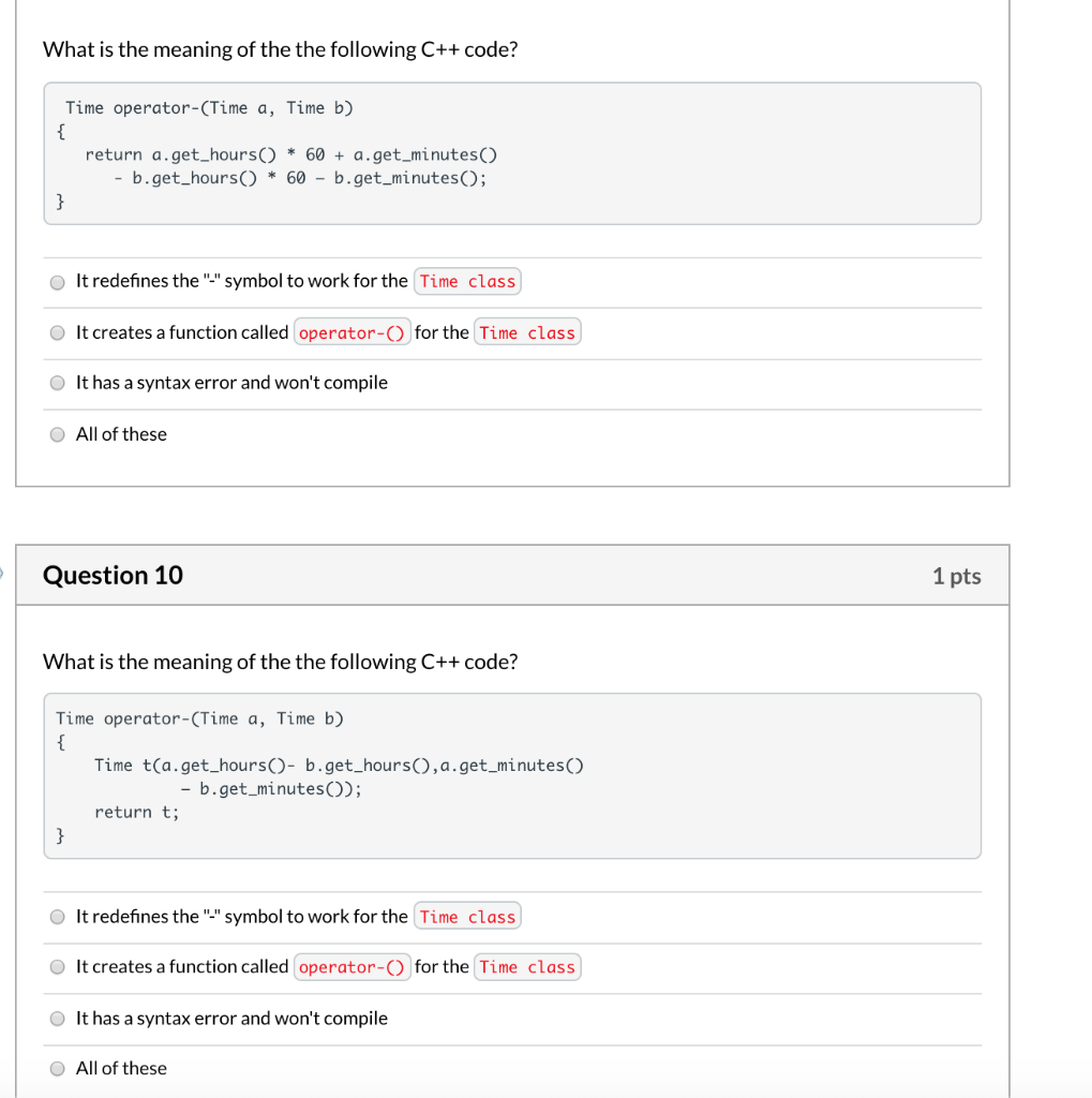 Solved What Is The Meaning Of The Following C Code Int Chegg
