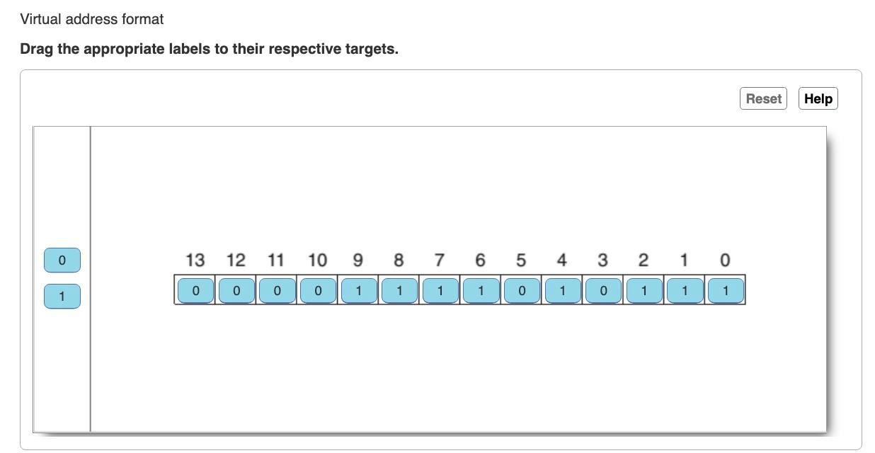 Solved Virtual address format Drag the appropriate labels to | Chegg.com