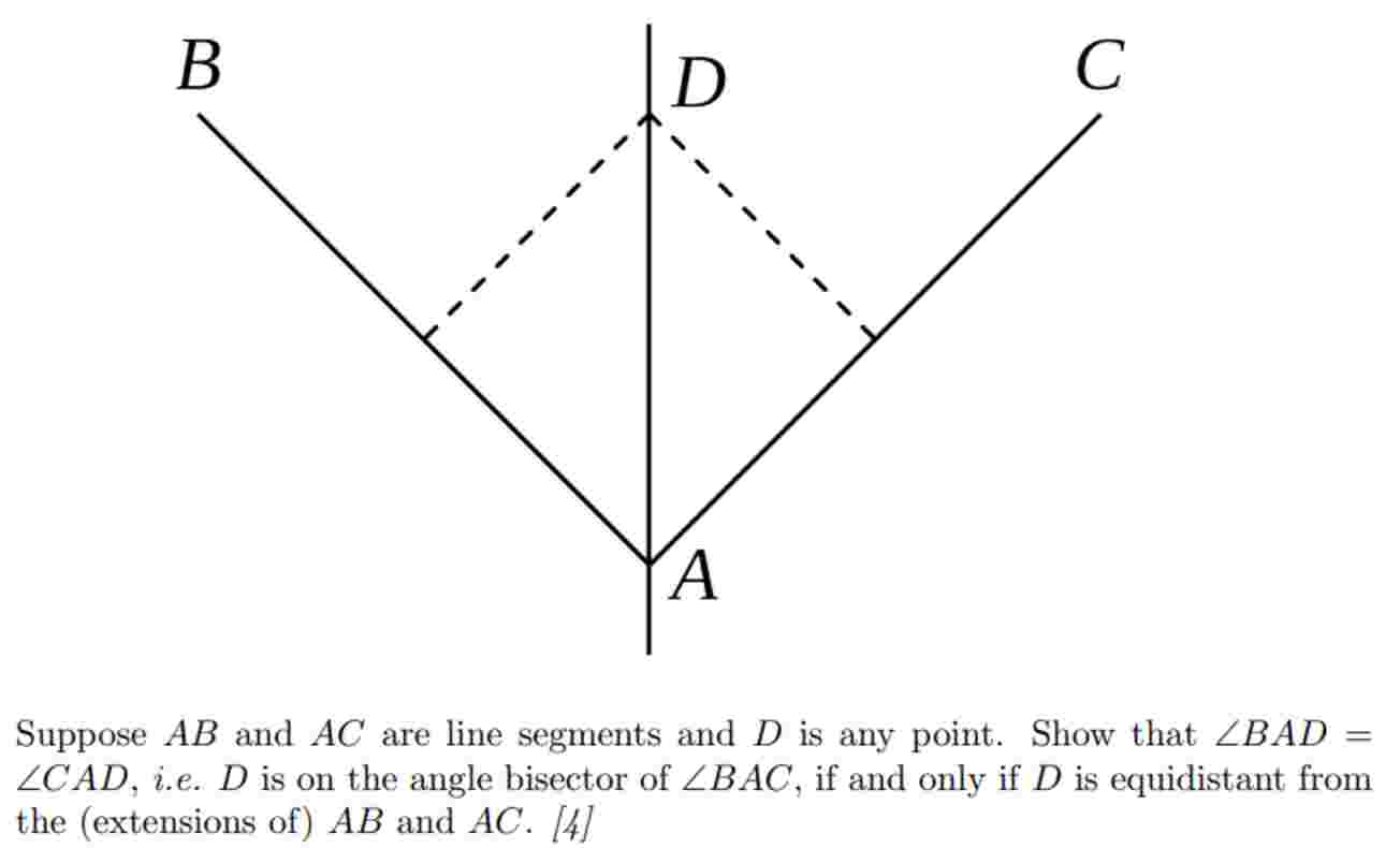 Solved Suppose AB ﻿and AC ﻿are line segments and D is ﻿any | Chegg.com