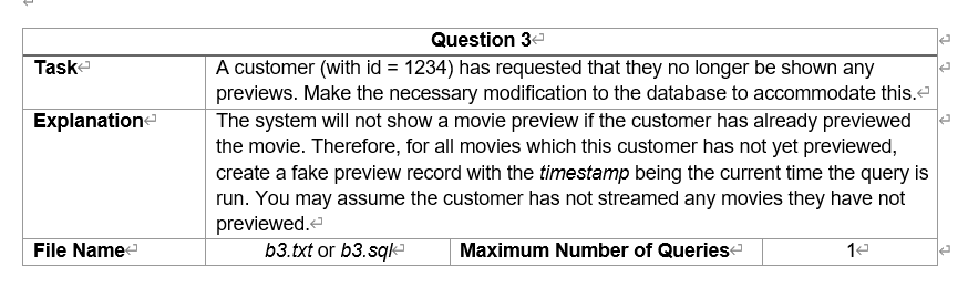 Solved Task Explanation File Name Question 3 A customer | Chegg.com