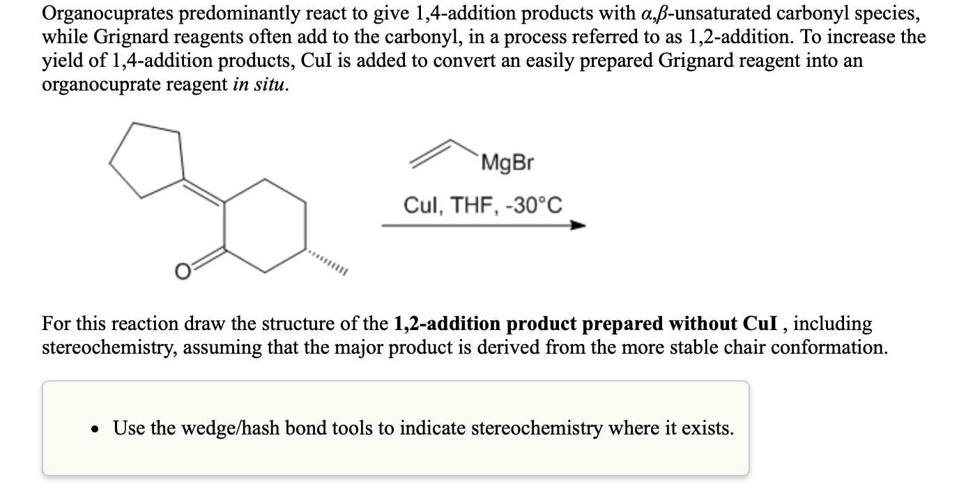 Solved Organocuprates predominantly react to give | Chegg.com