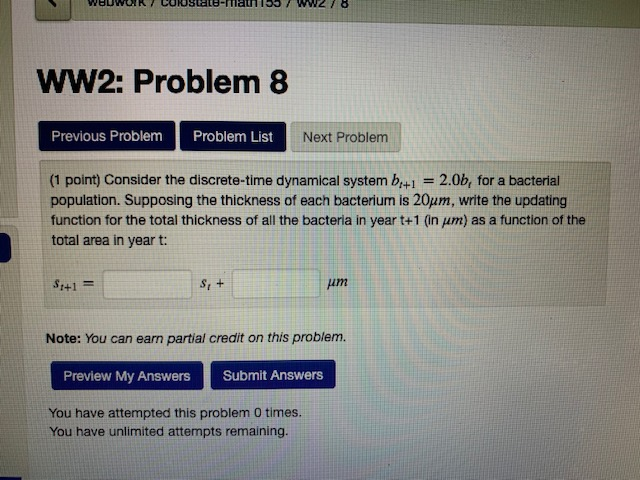Solved wW2: Problem 8 Previous Problem Problem List Next | Chegg.com
