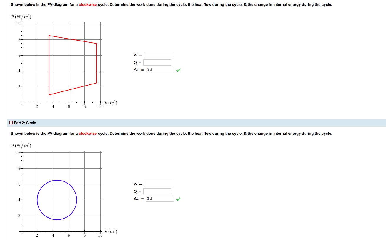 Solved Shown below is the PV-diagram for a clockwise cycle. | Chegg.com