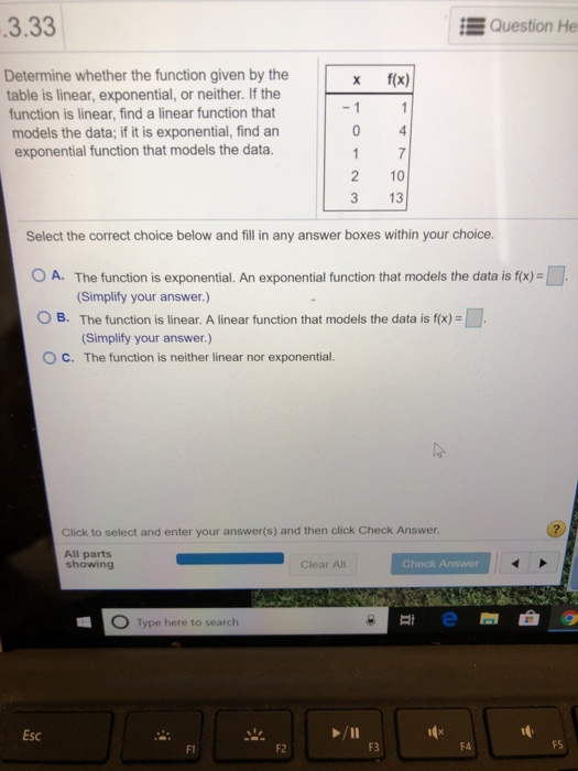 Solved 3.33 Question He ftr Determine whether the function | Chegg.com