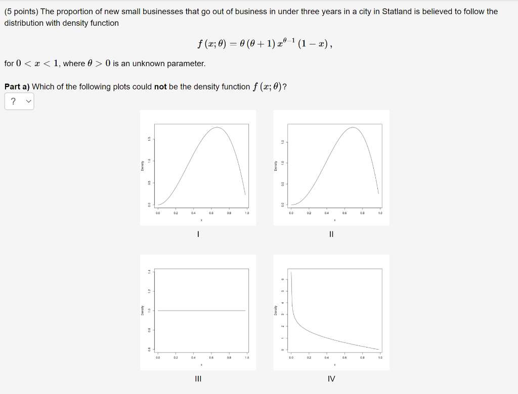 Solved (5 points) The proportion of new small businesses | Chegg.com