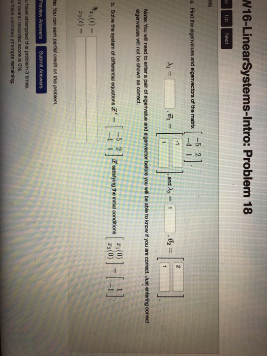 Solved W16-LinearSystems-Intro: Problem 18 Up Next ts) -5 2 | Chegg.com Solved W16-LinearSystems-Intro: Problem 18 Up Next ts) -5 2 | Chegg.com