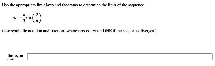 Solved Use the appropriate limit laws and theorems to | Chegg.com