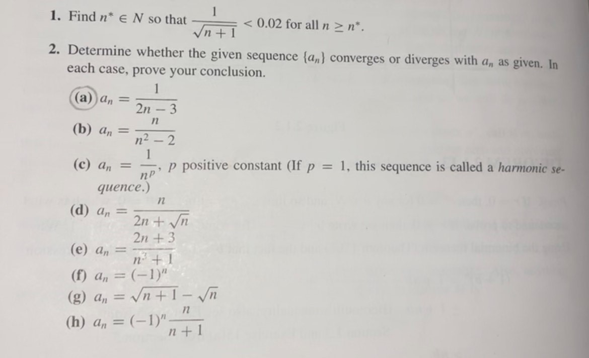 Solved 1. Find n∗∈N so that n+11