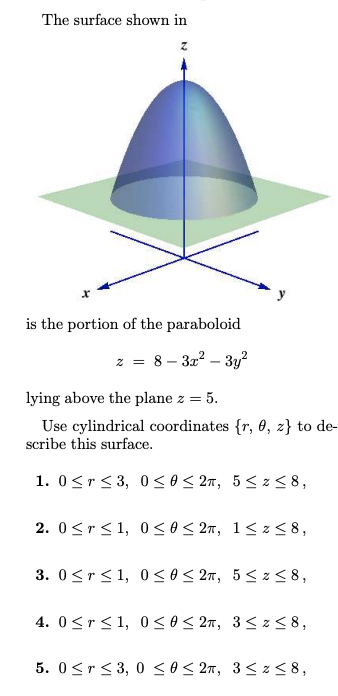 Solved The surface shown inis the portion of the | Chegg.com