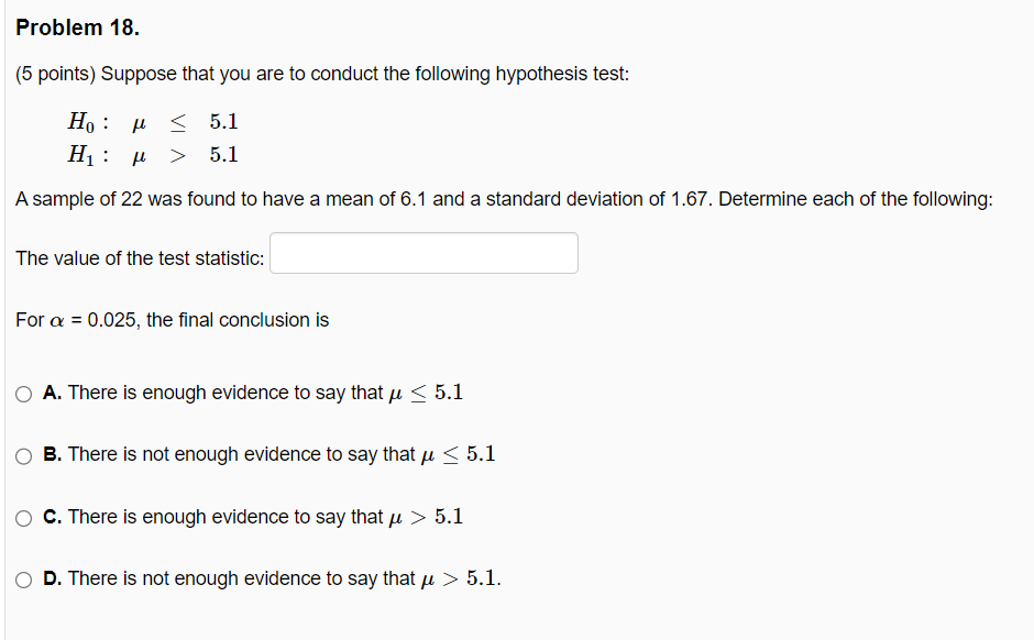 Solved (5 points) Suppose that you are to conduct the | Chegg.com