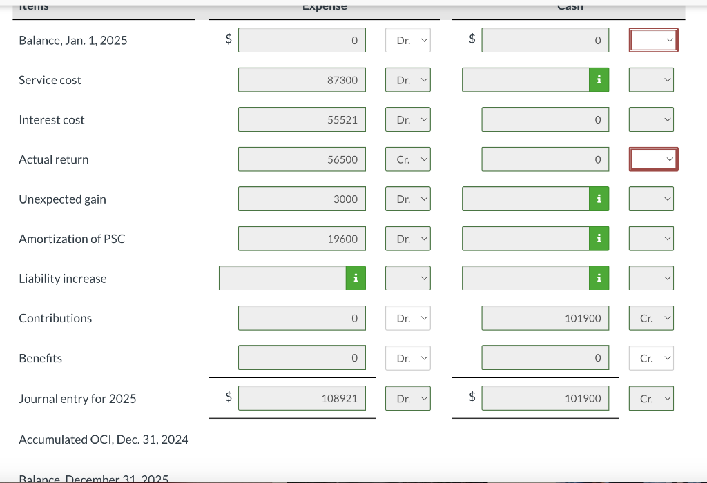 Solved Cullumber Corp. sponsors a defined benefit pension | Chegg.com