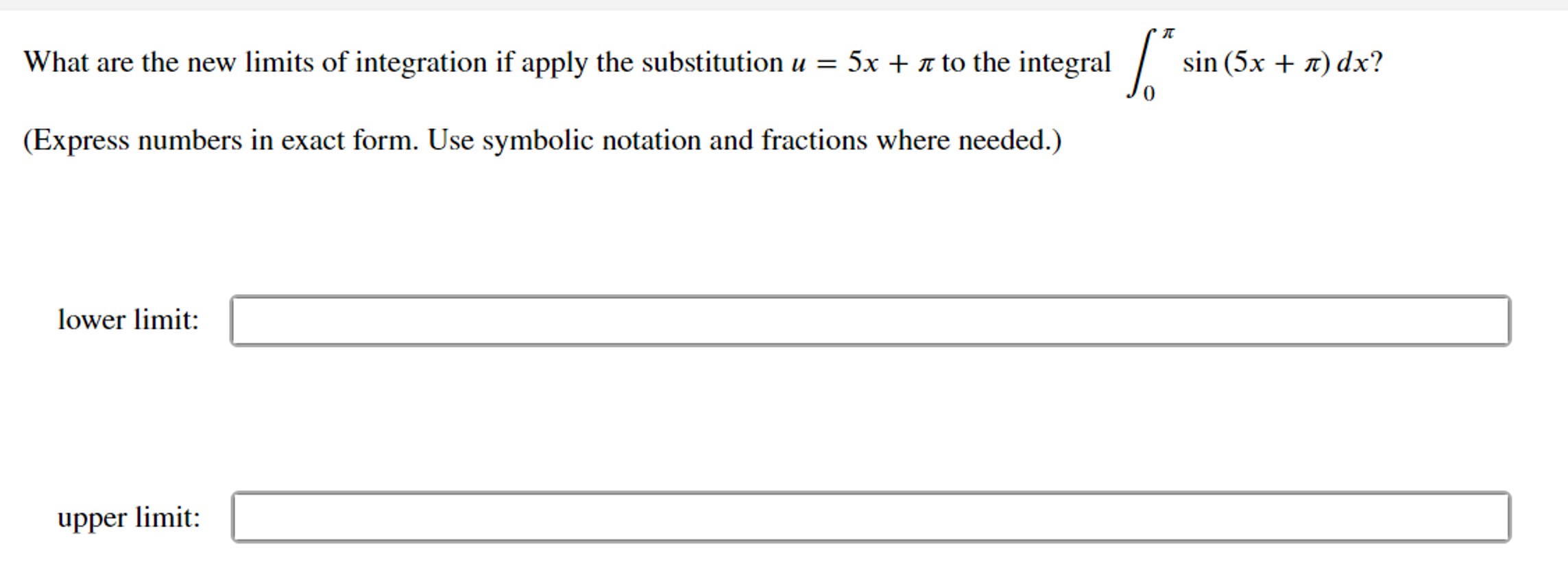 Solved What are the new limits of integration if apply the | Chegg.com