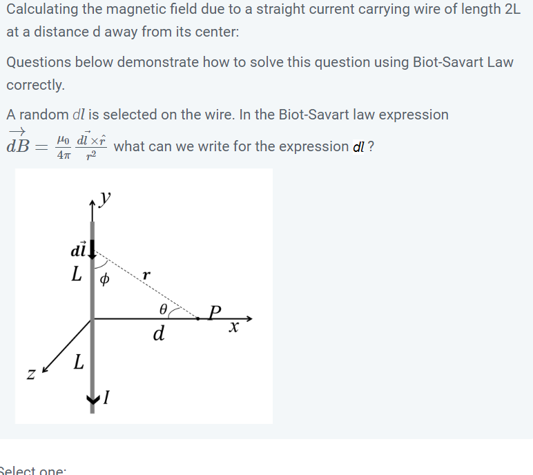 Solved Calculating the magnetic field due to a straight | Chegg.com