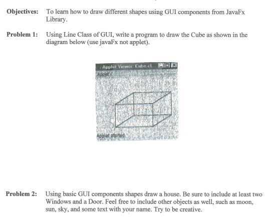 Solved Objectives: To learn how to draw different shapes | Chegg.com