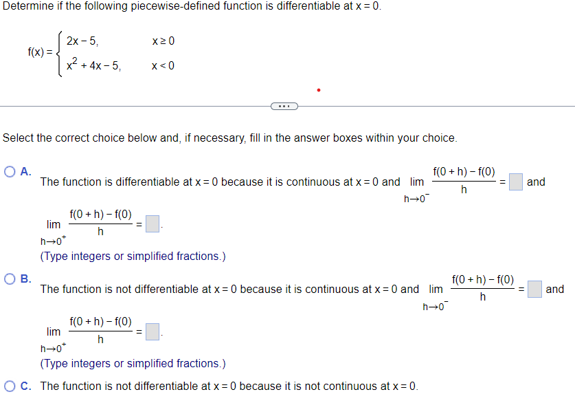 Solved Determine if the following piecewise-defined function | Chegg.com