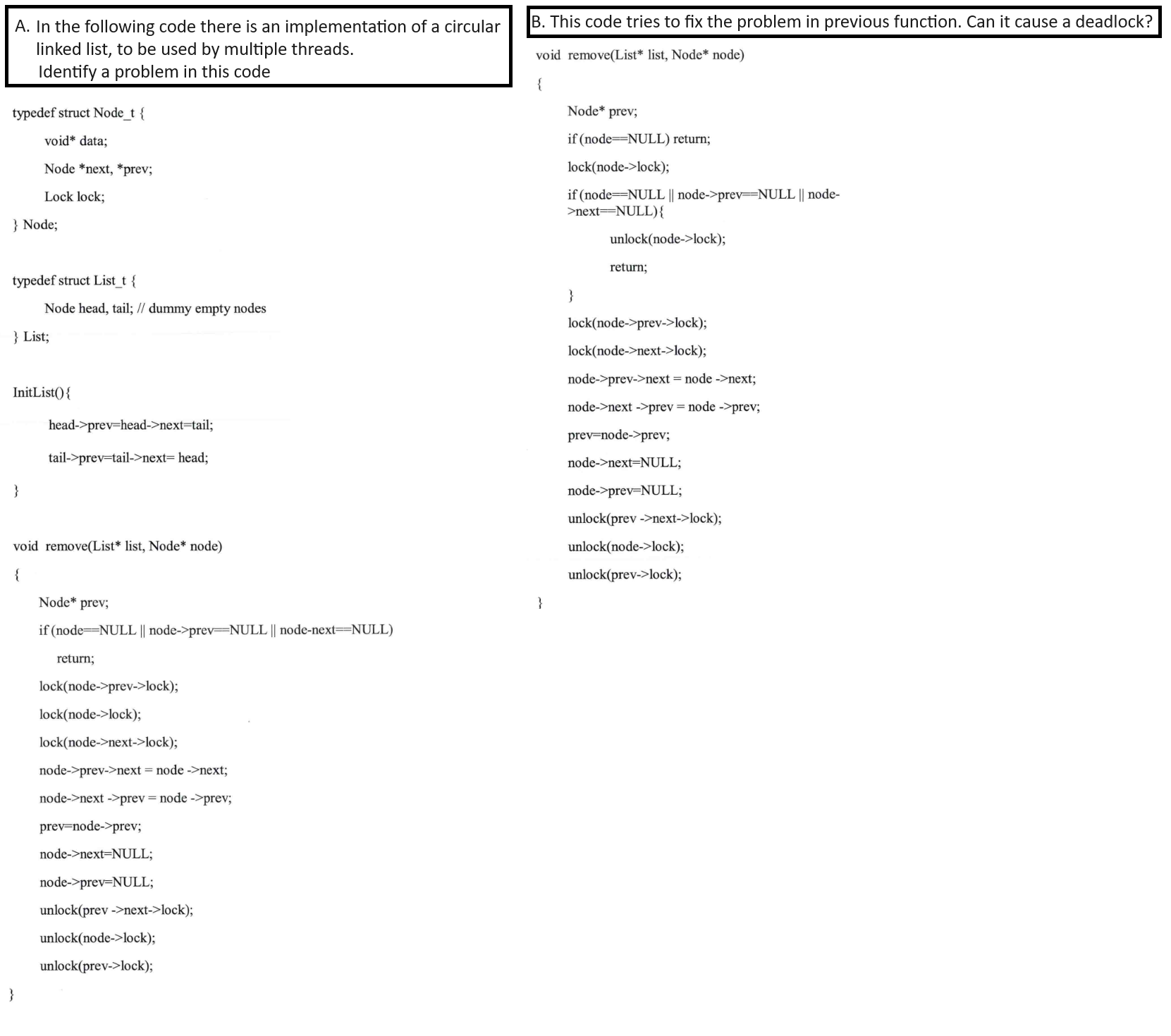 A. ﻿In the following code there is an implementation | Chegg.com