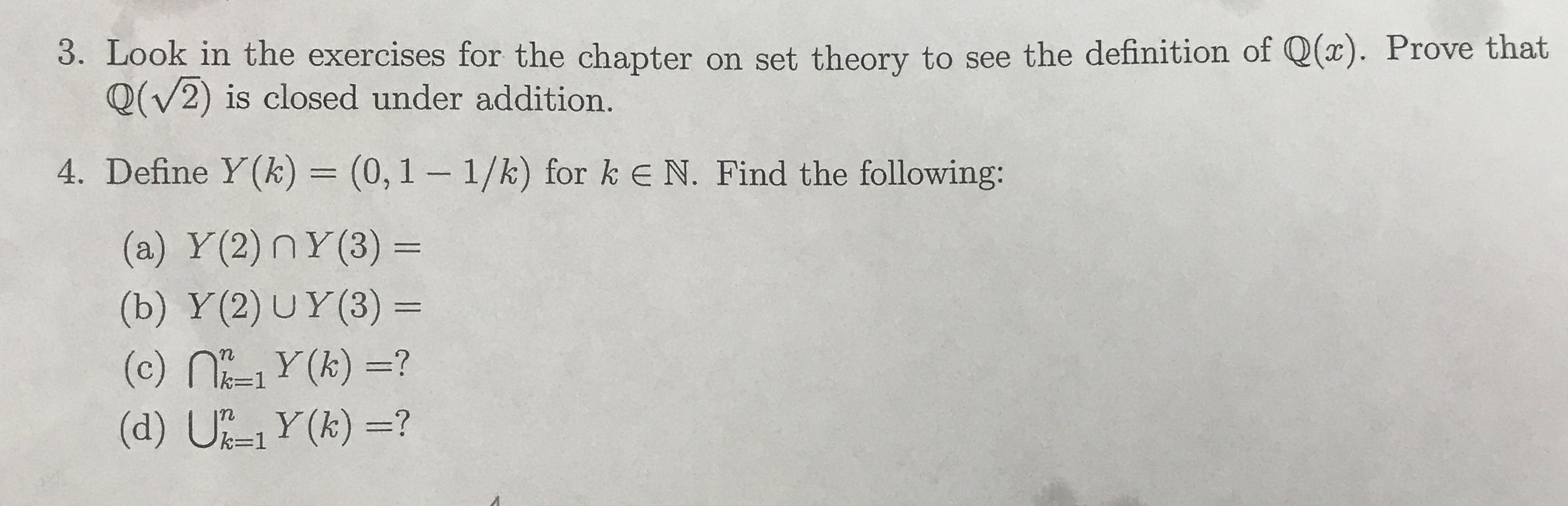 Solved 3. Look in the exercises for the chapter on set | Chegg.com