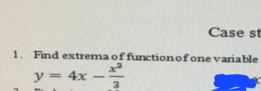 Solved Find extrema of function of one variabley=4x-x33 | Chegg.com
