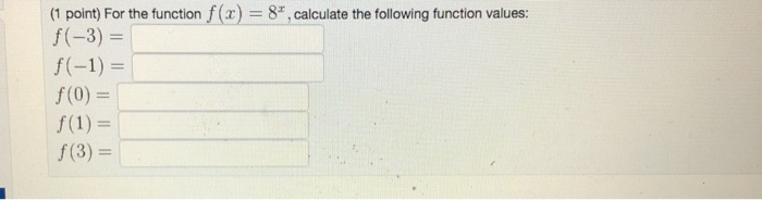 Solved (1 point) Are the functions given below exponential | Chegg.com