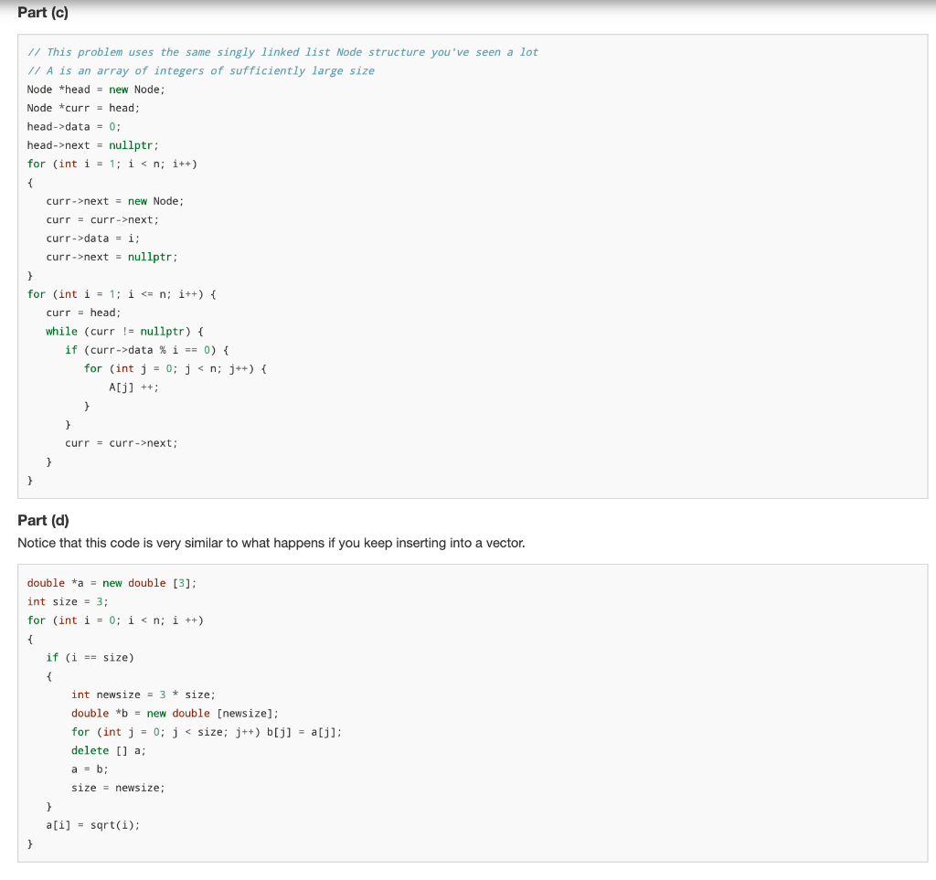 Solved Problem 3 (Runtime Analysis, 20%) In Big-o notation, | Chegg.com