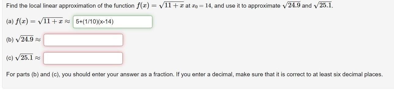 Solved Find The Local Linear Approximation Of The Function 7052