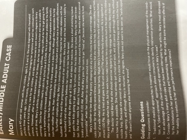 Solved Mary is a 40-year-old woman with three children, ages | Chegg.com