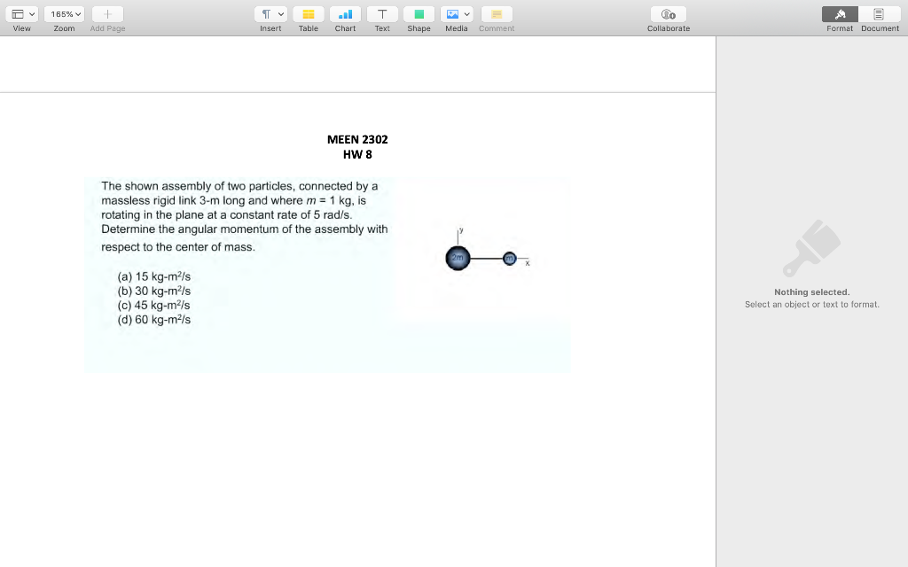 Solved 165% Zoom T Text Co Collaborate View Add Page Insert | Chegg.com