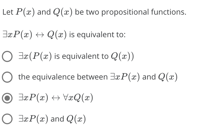 Solved Let P(x) and Q(x) be two propositional functions. | Chegg.com