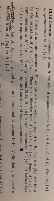 Solved emma. Suppose A and B are sets, A is equinumerous to | Chegg.com