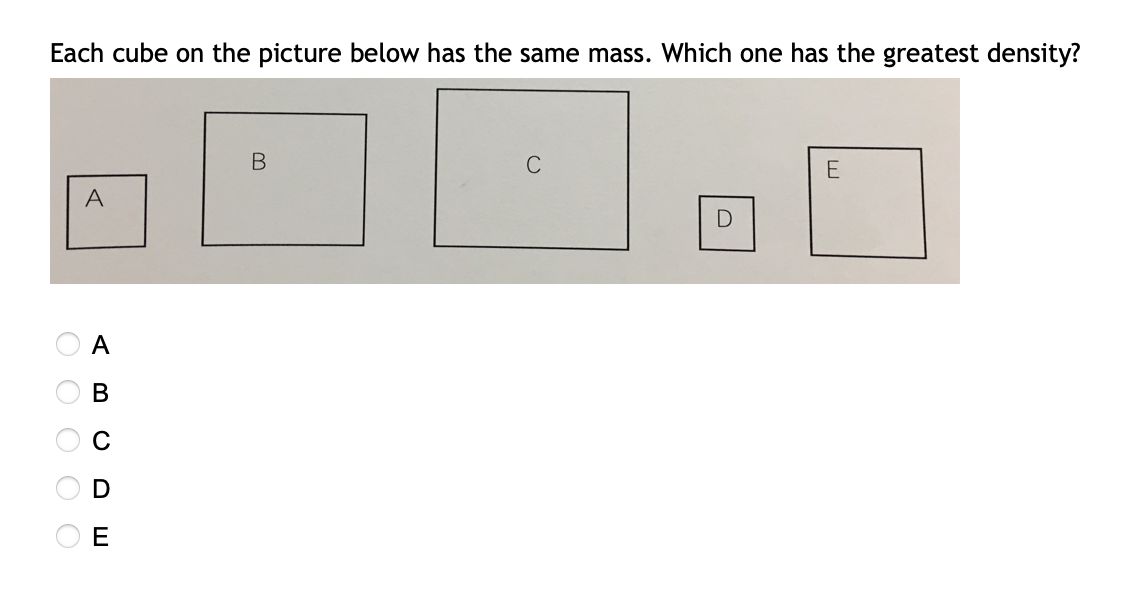 Solved Each cube on the picture below has the same mass. | Chegg.com