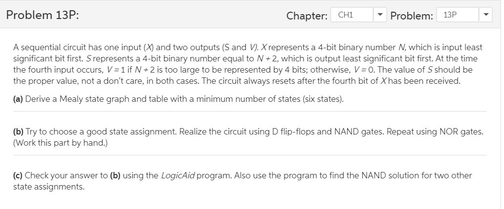Solved Problem 13P: Chapter: CH1 Problem: 13P A sequential | Chegg.com