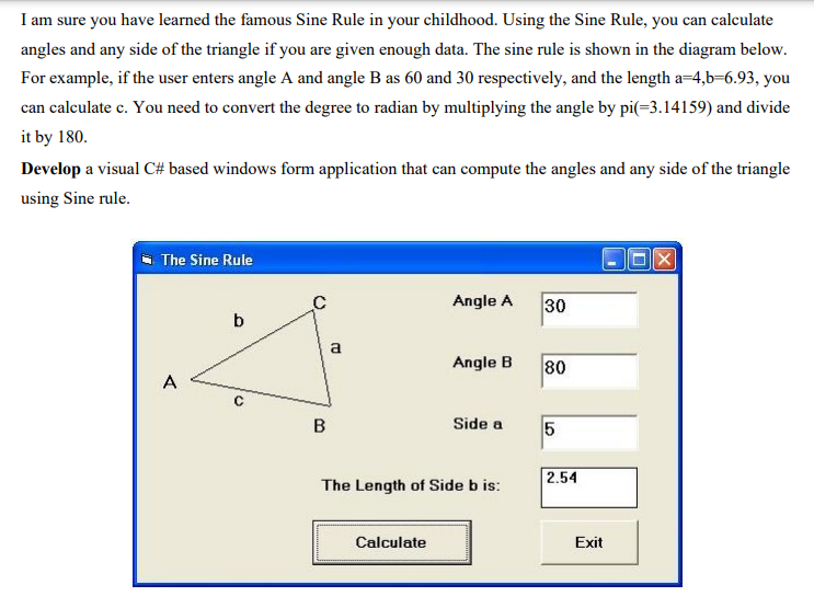 Solved I am sure you have learned the famous Sine Rule in | Chegg.com