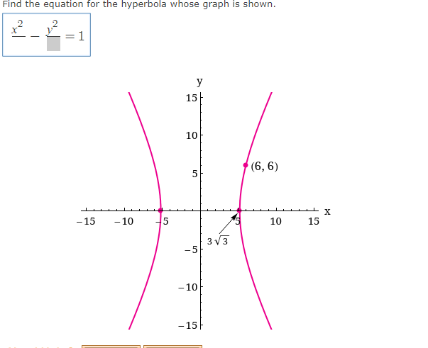 Solved Find the equation for the hyperbola whose graph is | Chegg.com
