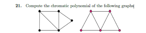 Solved 21. Compute the chromatic polynomial of the following | Chegg.com